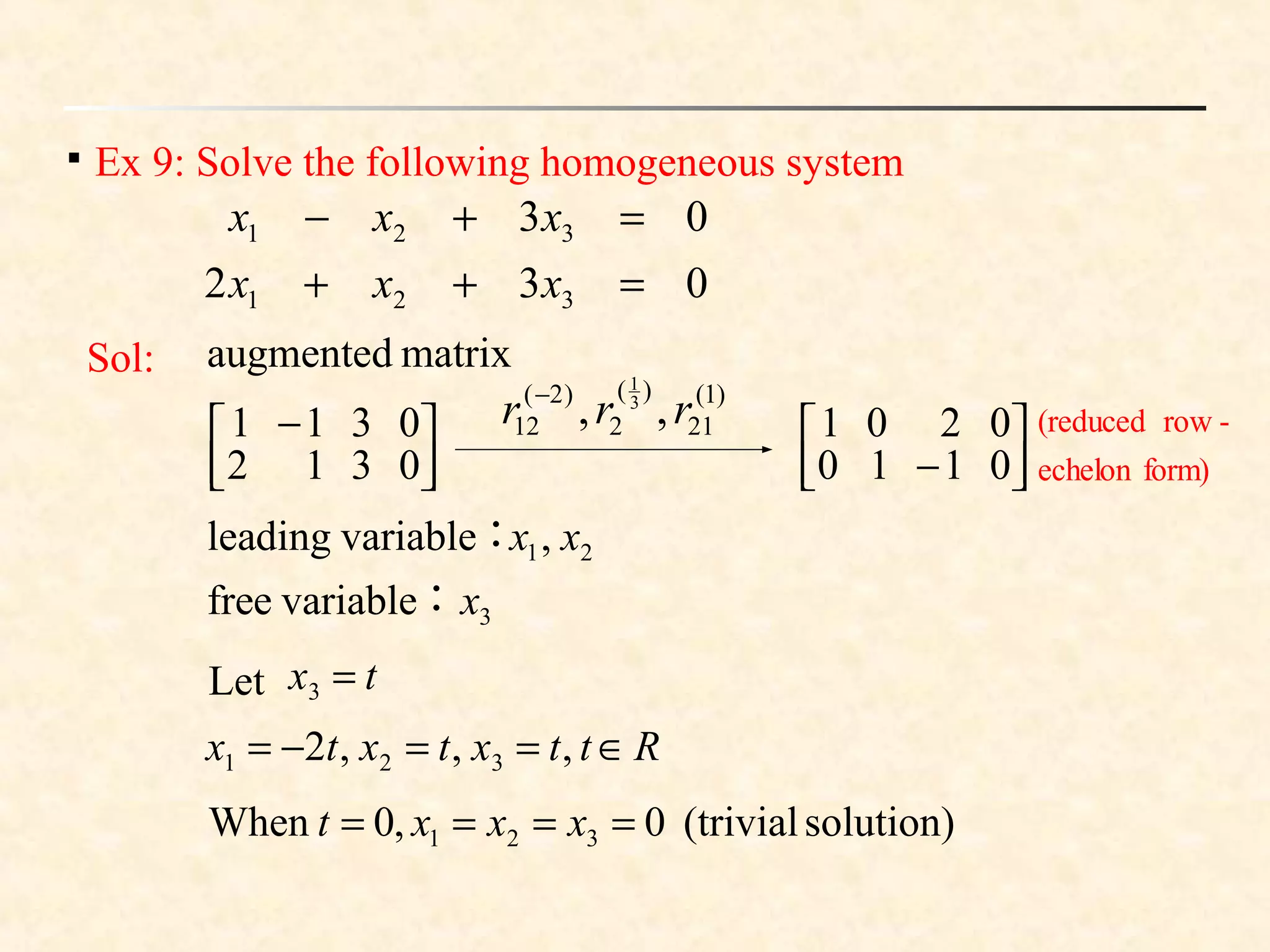 System Of Linear Equations | PPT