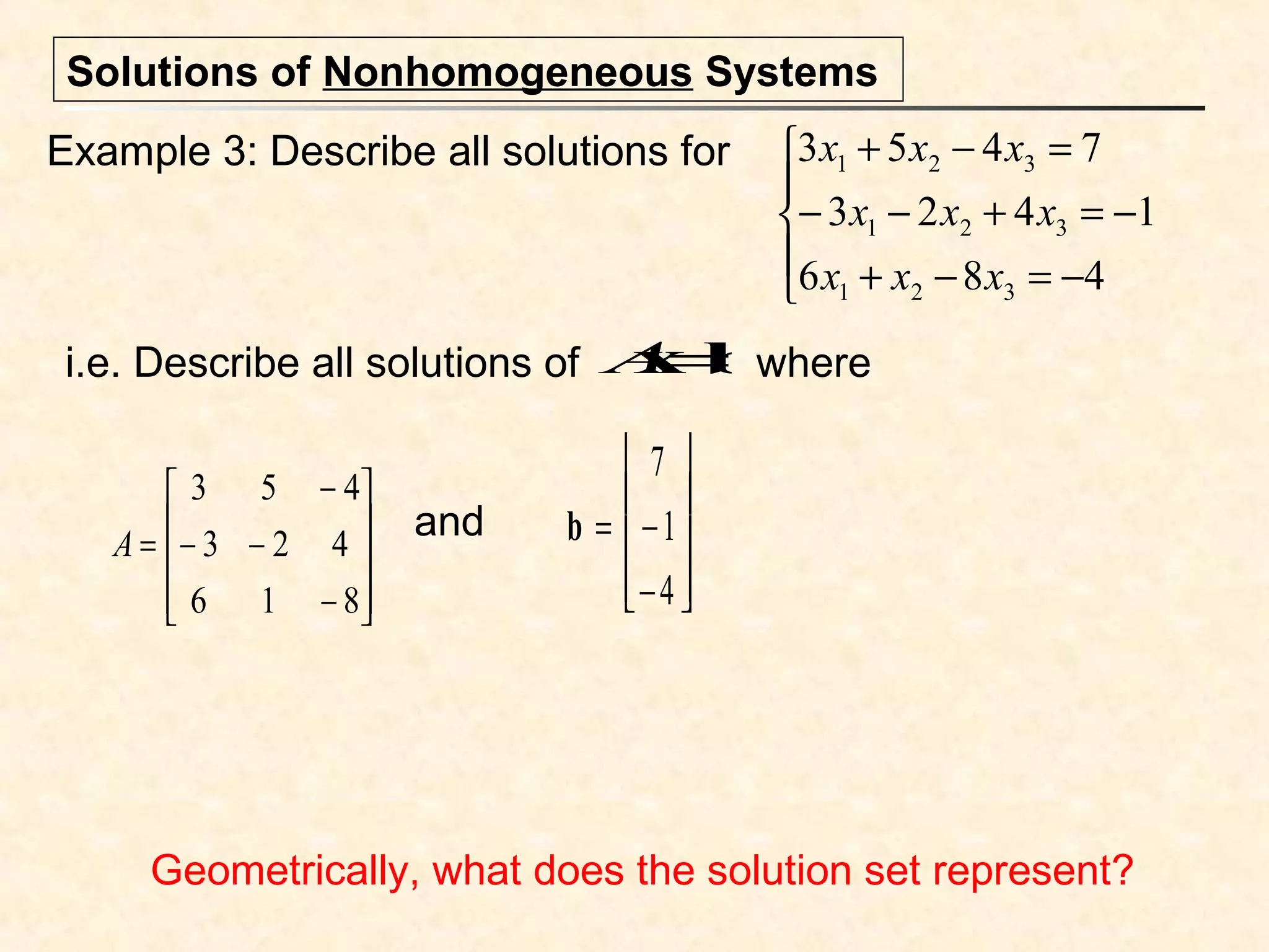 System Of Linear Equations Ppt