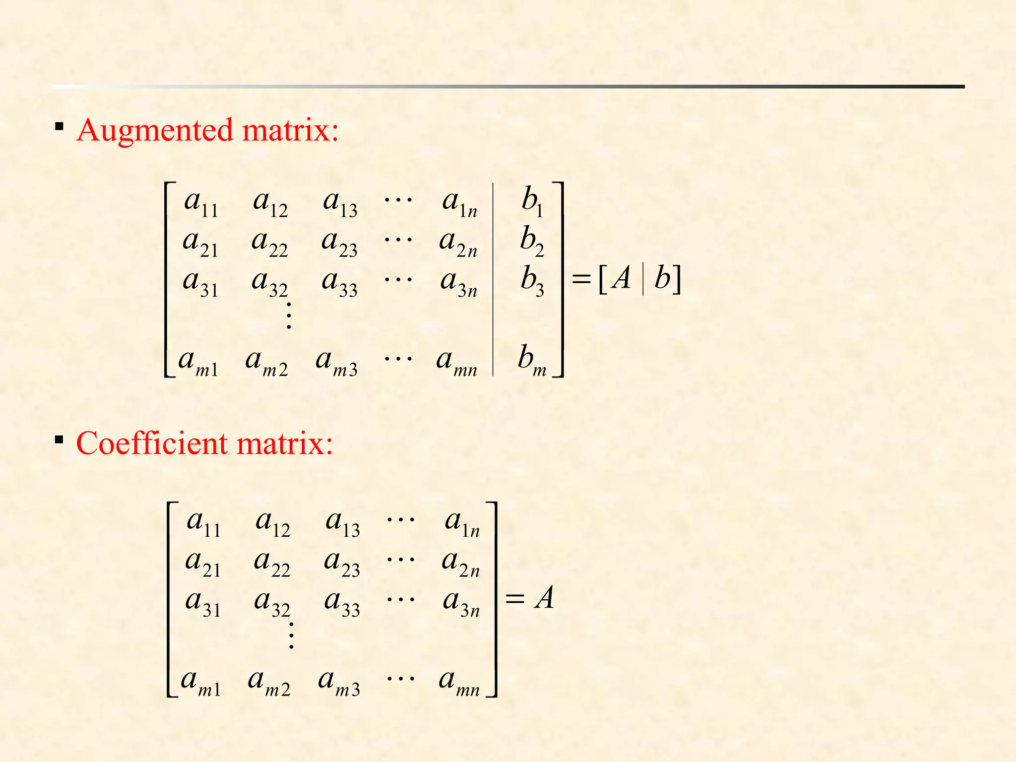 System Of Linear Equations Ppt