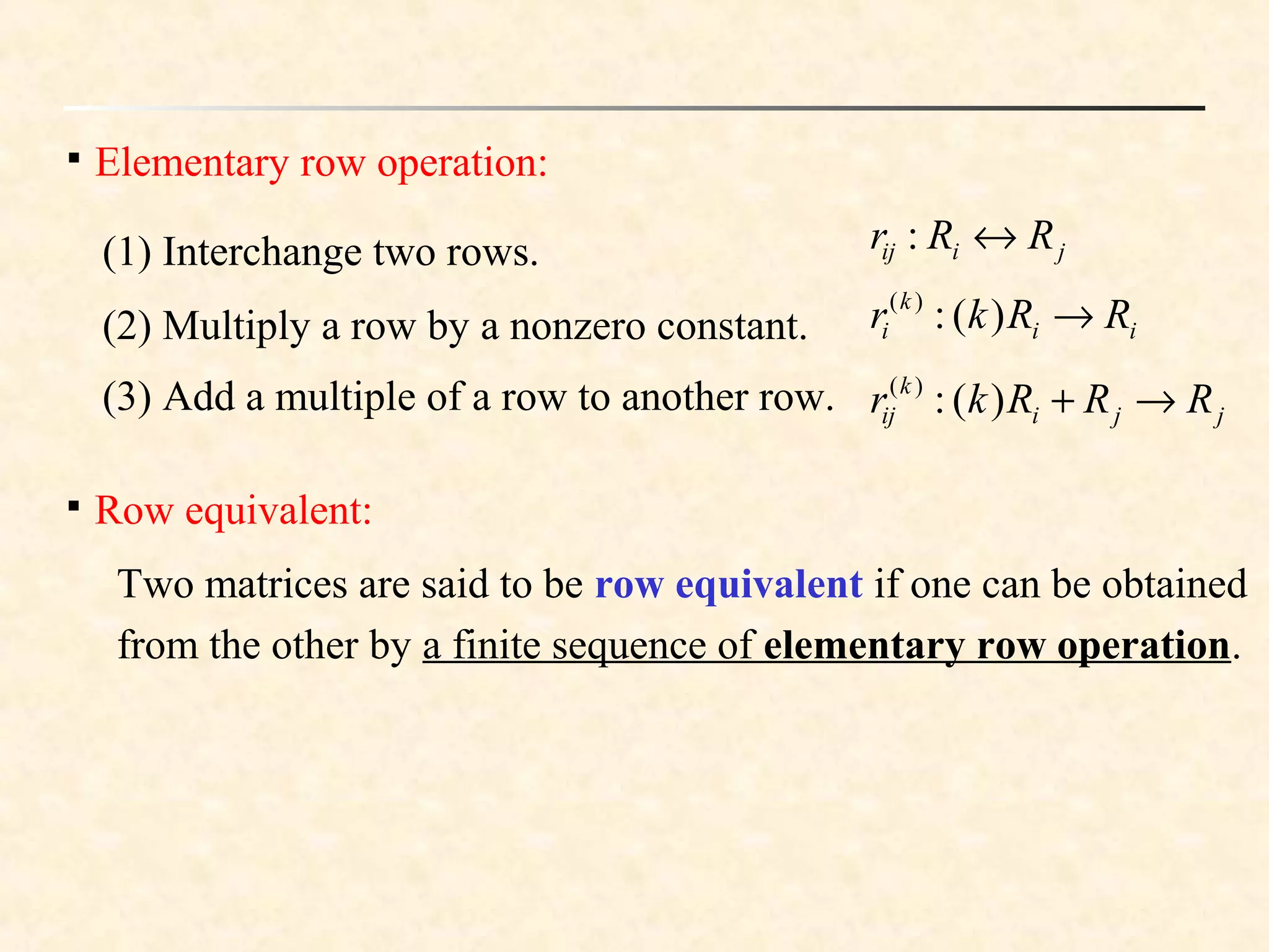 System Of Linear Equations Ppt
