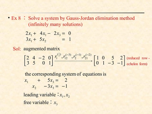 System Of Linear Equations | PPT