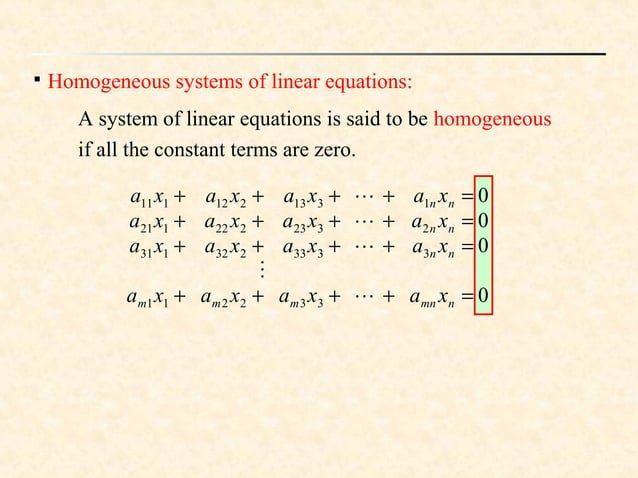 System Of Linear Equations | PPT