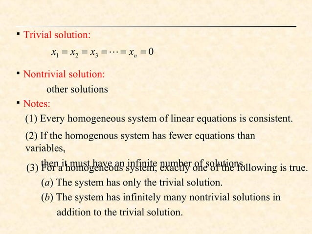 System Of Linear Equations | PPT