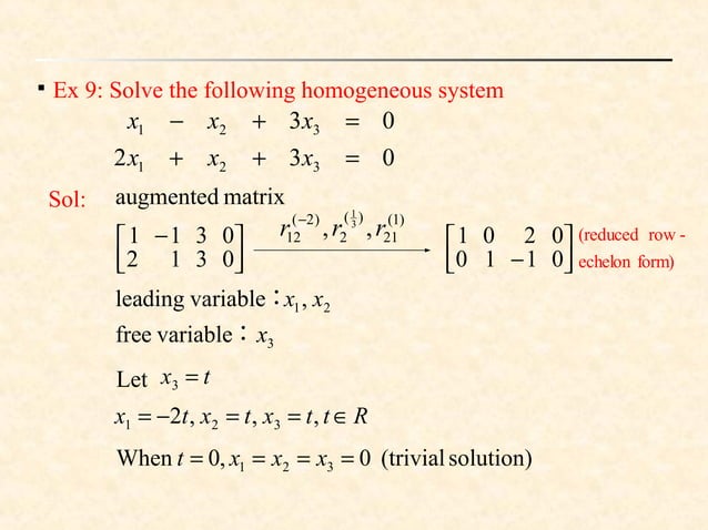 System Of Linear Equations Ppt