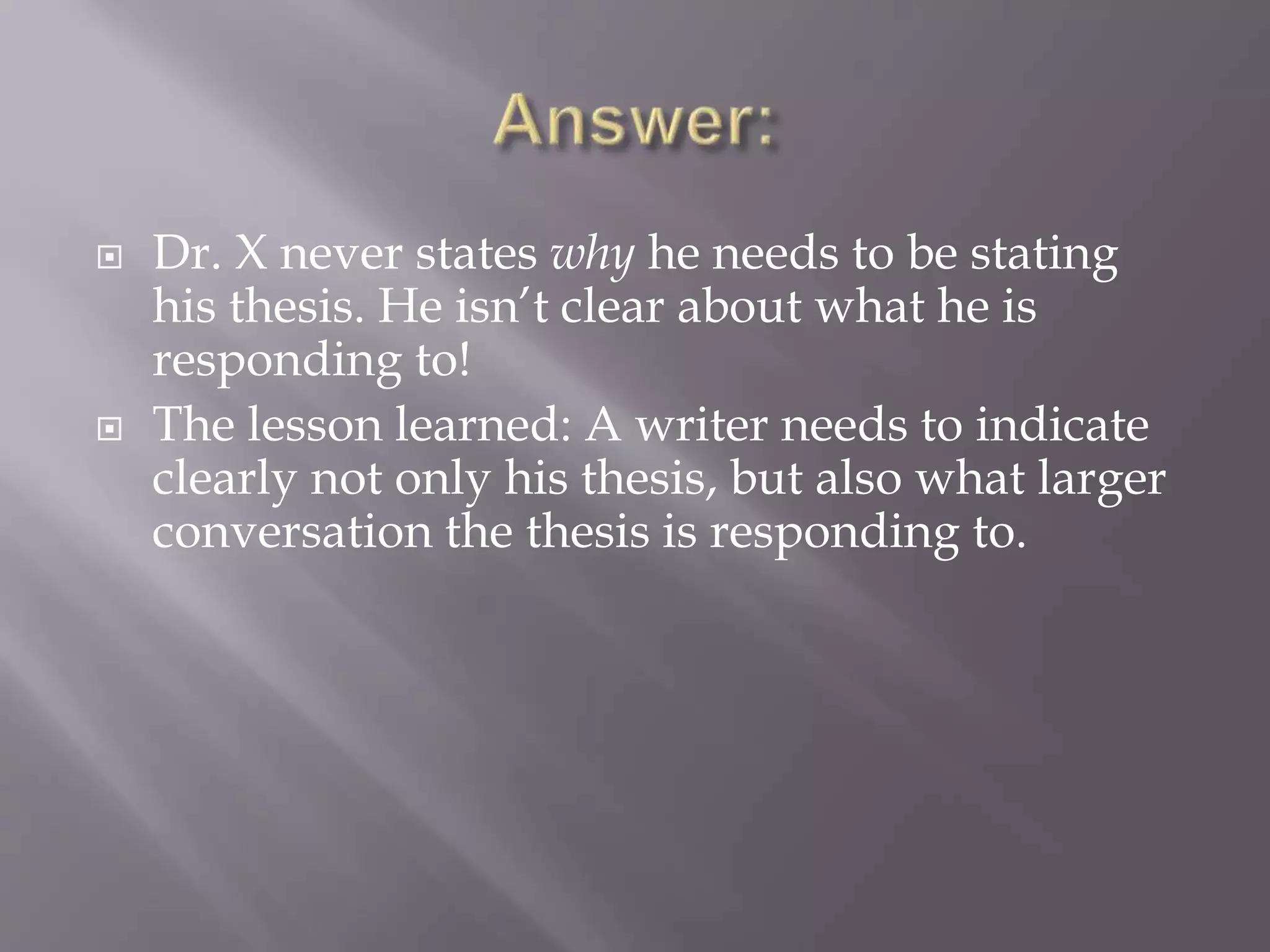 They Say, I Say: Chapter 1 | PPTX