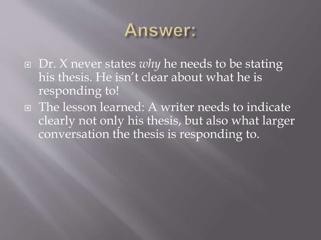 They Say, I Say: Chapter 1 | PPTX | Education