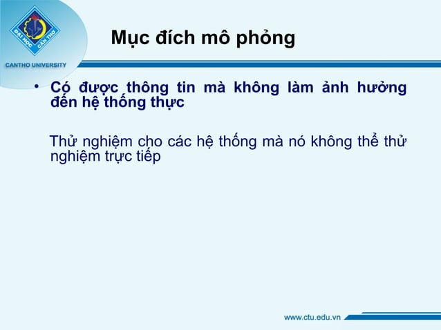Chương 1. GiỚI THIỆU VỀ MÔ PHỎNG | PPT