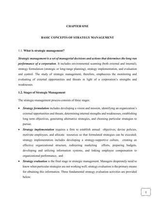 strategic management chapter 1 | PDF