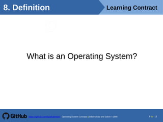 Operating System-Learning Contract | PPT