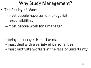 INTRODUCTION TO MANAGEMENT AND ORGANIZATIONS | PPT