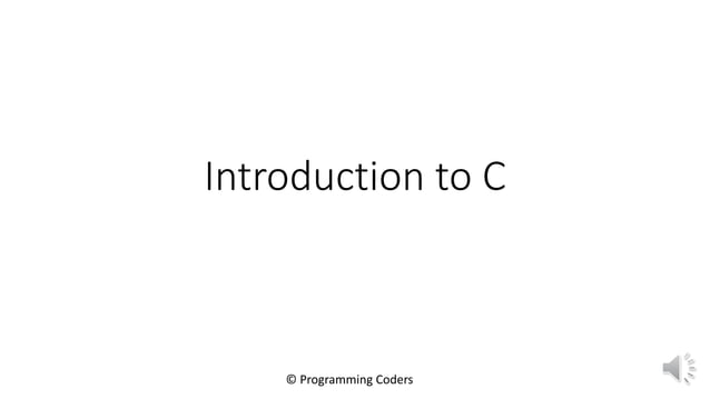 Introduction C Programming Ppt 9552