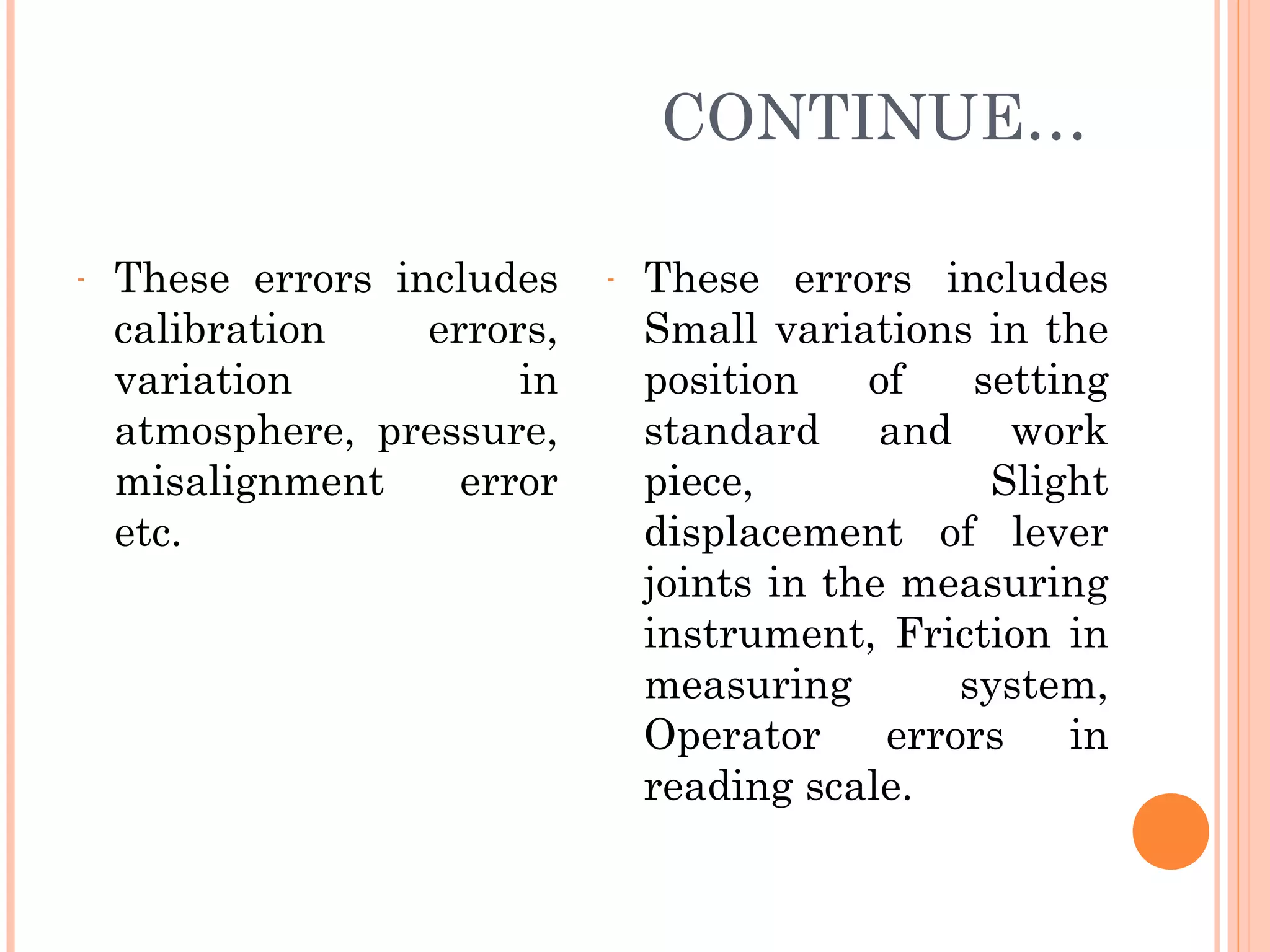 introduction to Mechanical Measurement and Metrology. | PPT