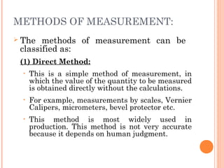 introduction to Mechanical Measurement and Metrology. | PPT