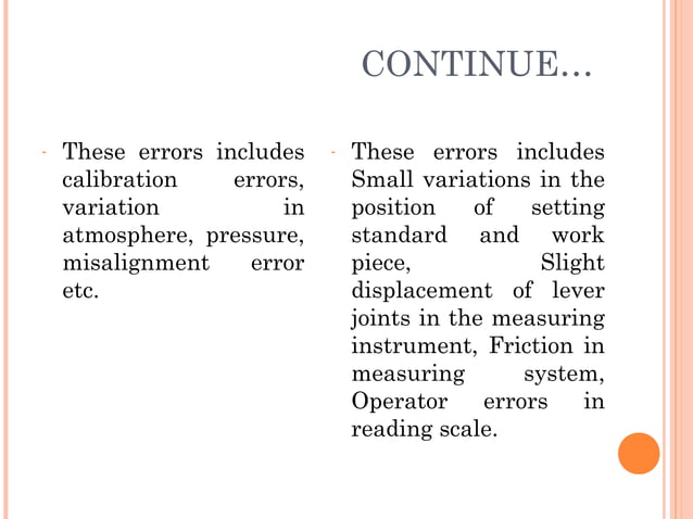 introduction to Mechanical Measurement and Metrology. | PPT
