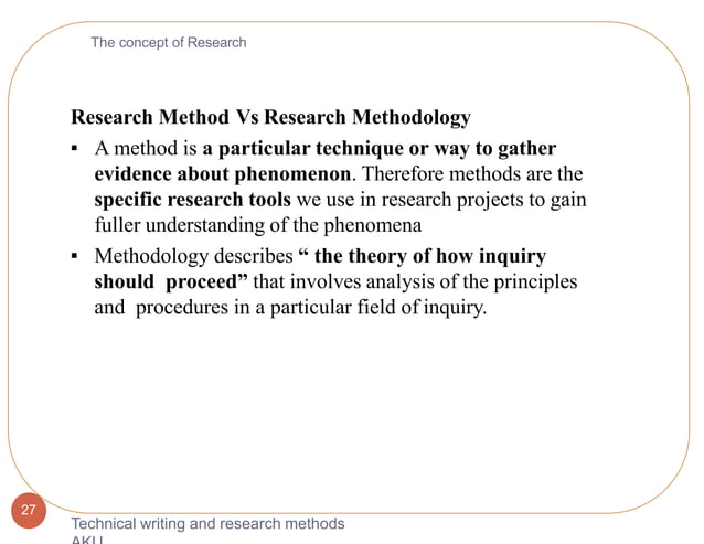 introduction to research & amp; research methodology chapter 1 | PPT