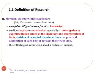 introduction to research & amp; research methodology chapter 1 | PPT