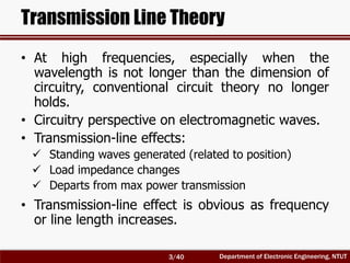 RF Circuit Design - [Ch1-2] Transmission Line Theory | PDF