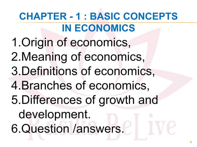 Ch 1 Basic Concepts of Economics | PPTX | Science