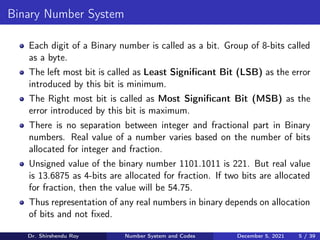 Binary Number System and Codes | PDF