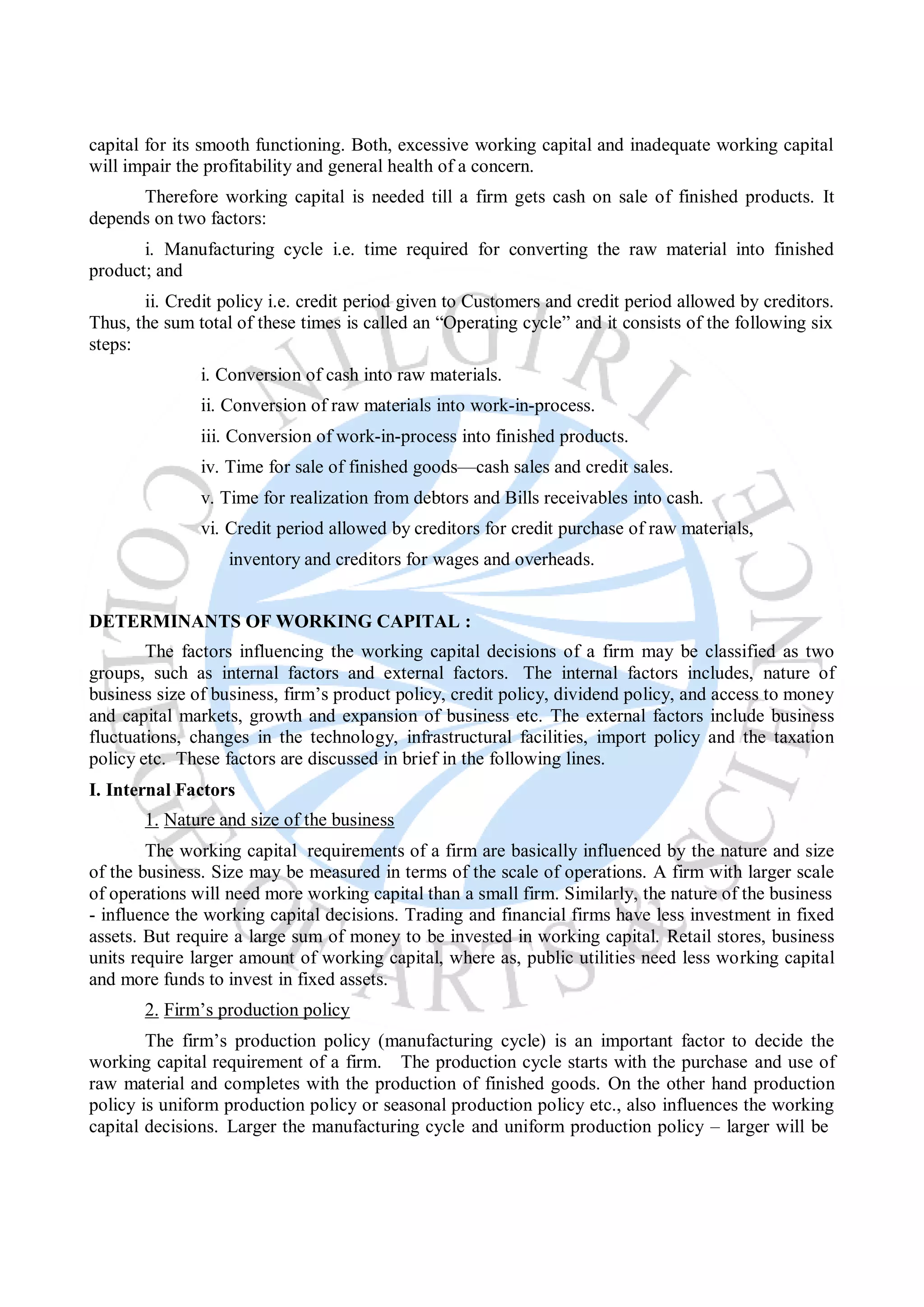 WORKING CAPITAL MANAGEMENT | PDF