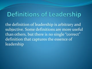 Ch 1. Leadership fundamentals | PPTX | Business | Business and Finance