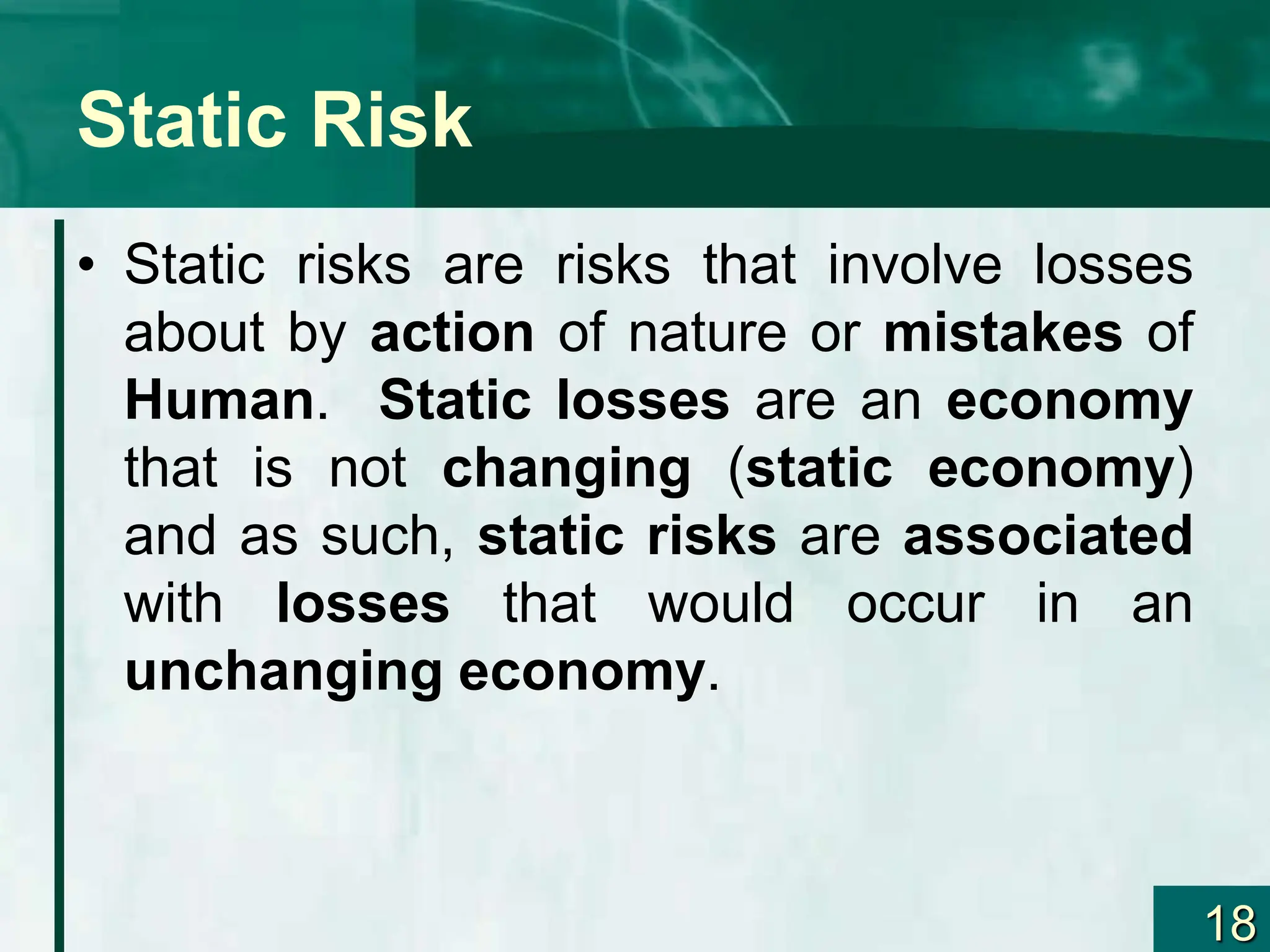 Introduction to risk management for economic | PPT