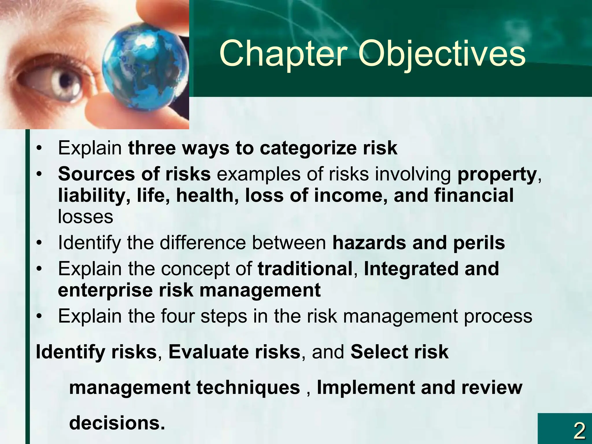 Introduction to risk management for economic | PPT