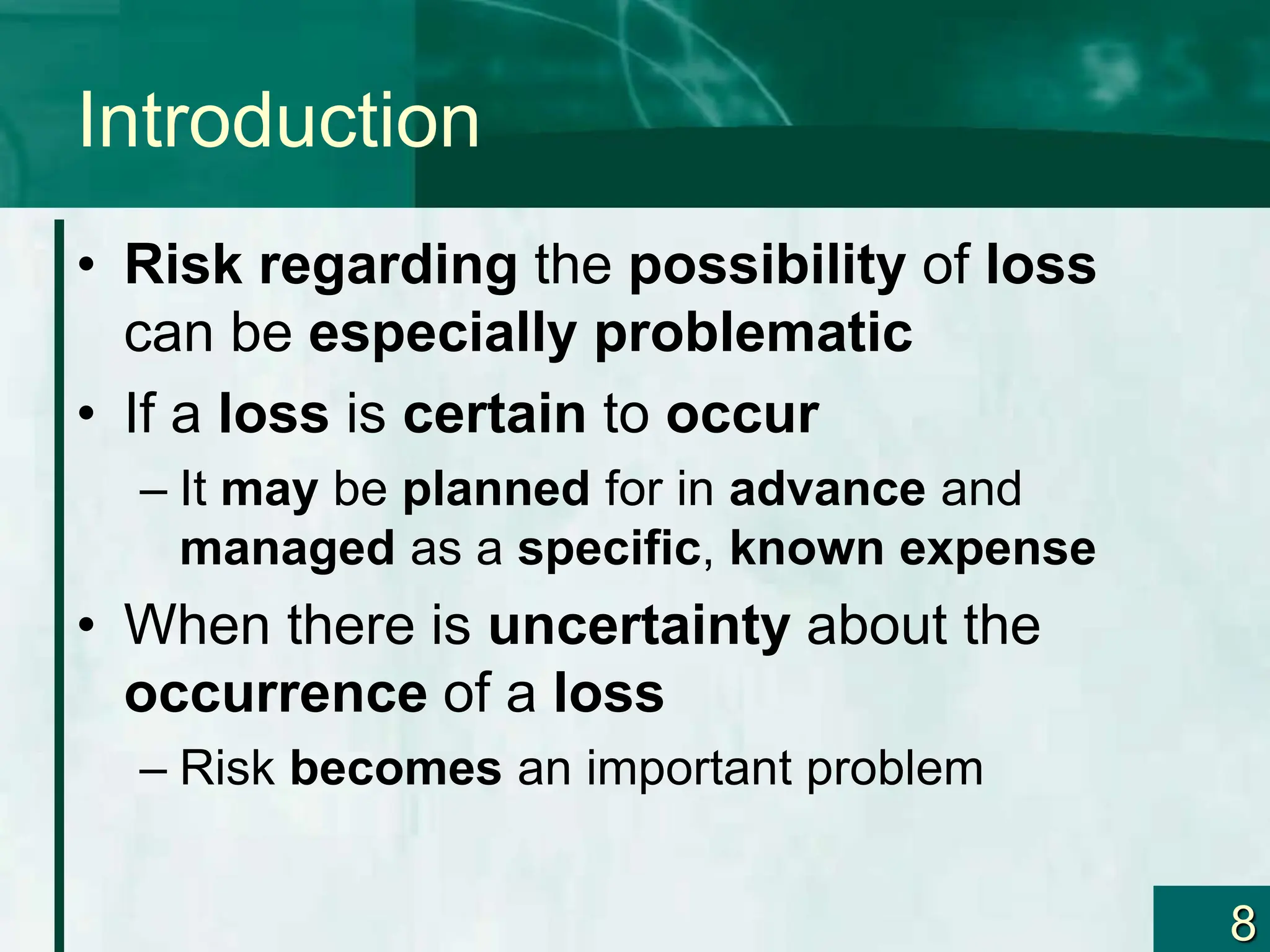 Introduction to risk management for economic | PPT