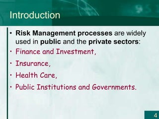 Introduction to risk management for economic | PPT