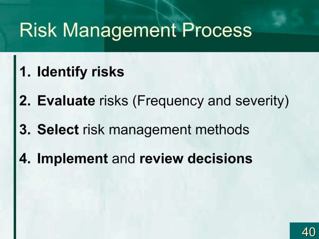 Introduction to risk management for economic | PPT