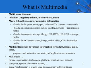 introduction to multimedia system course.ppt | Computing | Technology ...
