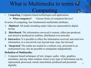 introduction to multimedia system course.ppt | Computing | Technology ...