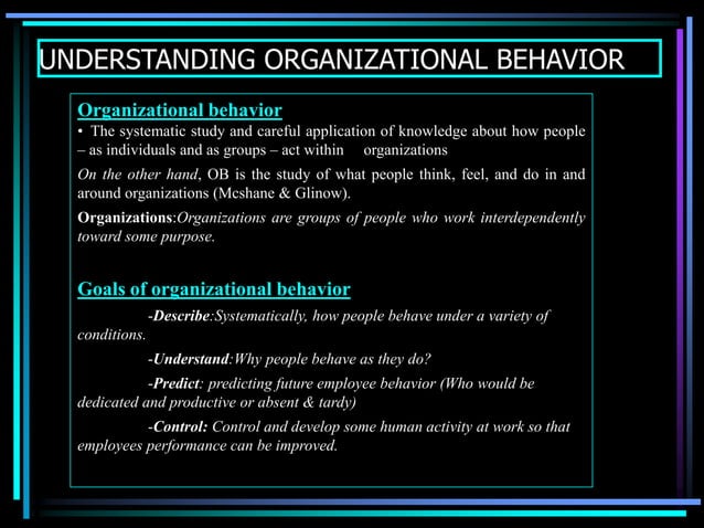 Human Behavior at Work Keith DavisCh 1.ppt | Business | Business and ...