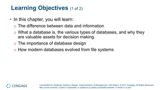 Inforation Systems Chapeter 1 - Database systems | PDF