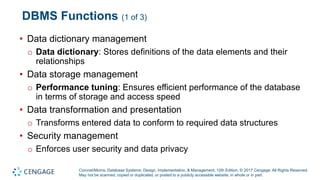 Inforation Systems Chapeter 1 - Database systems | PDF