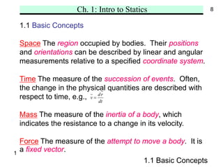 chapter one introduction to statics course | PDF