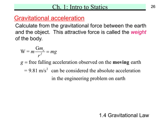 chapter one introduction to statics course | PDF