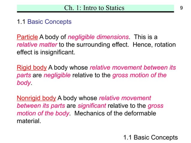 chapter one introduction to statics course | PDF