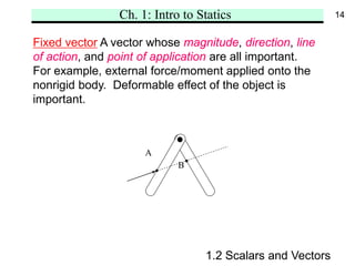 chapter one introduction to statics course | PDF