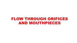 Chapter one CHARACTERSTICS FLOW OVER NOTCH AND WEIR | PPTX