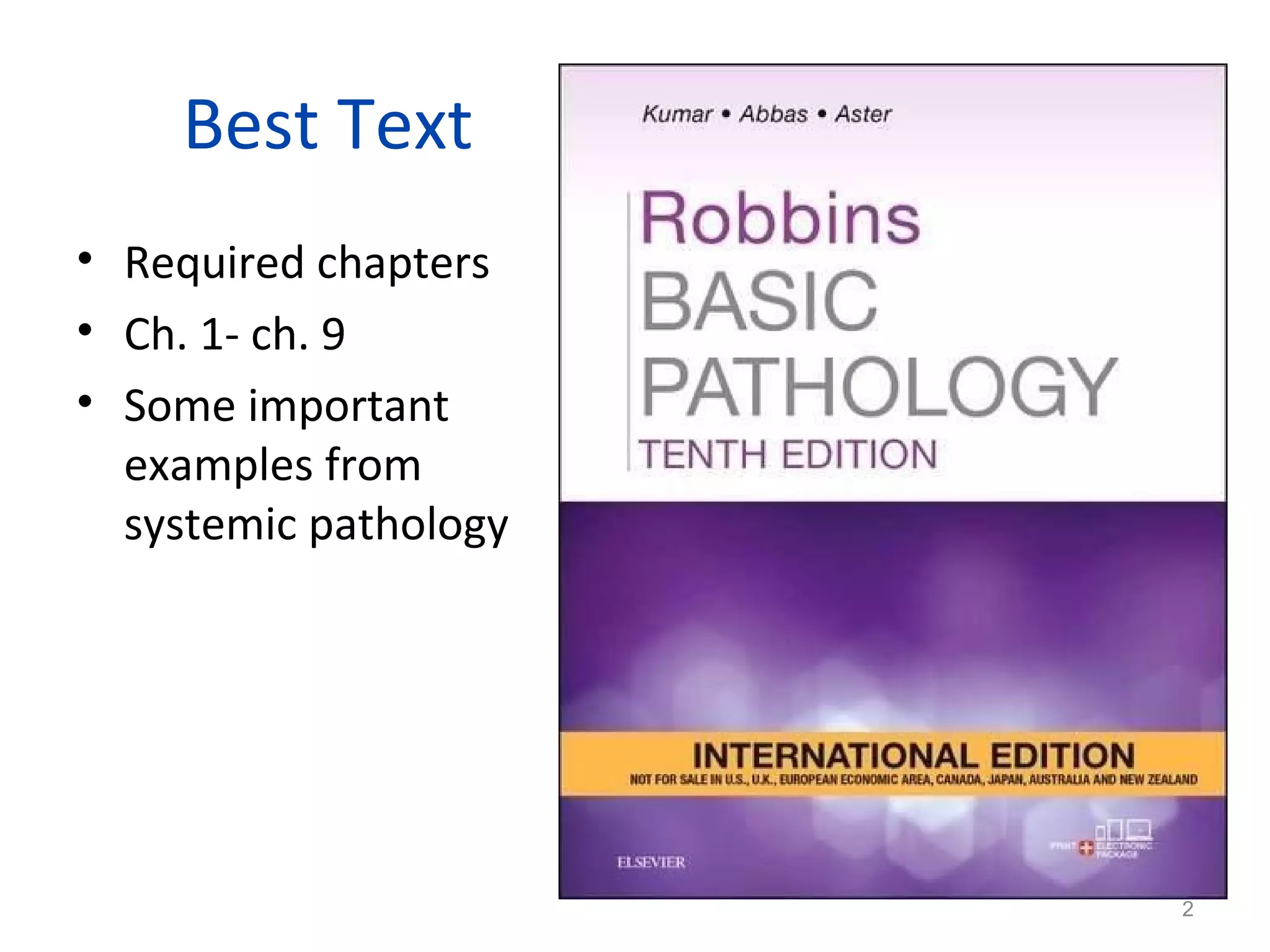Ch1 cell in Health and disease Robbins Basic Pathology 10th edition | PPT