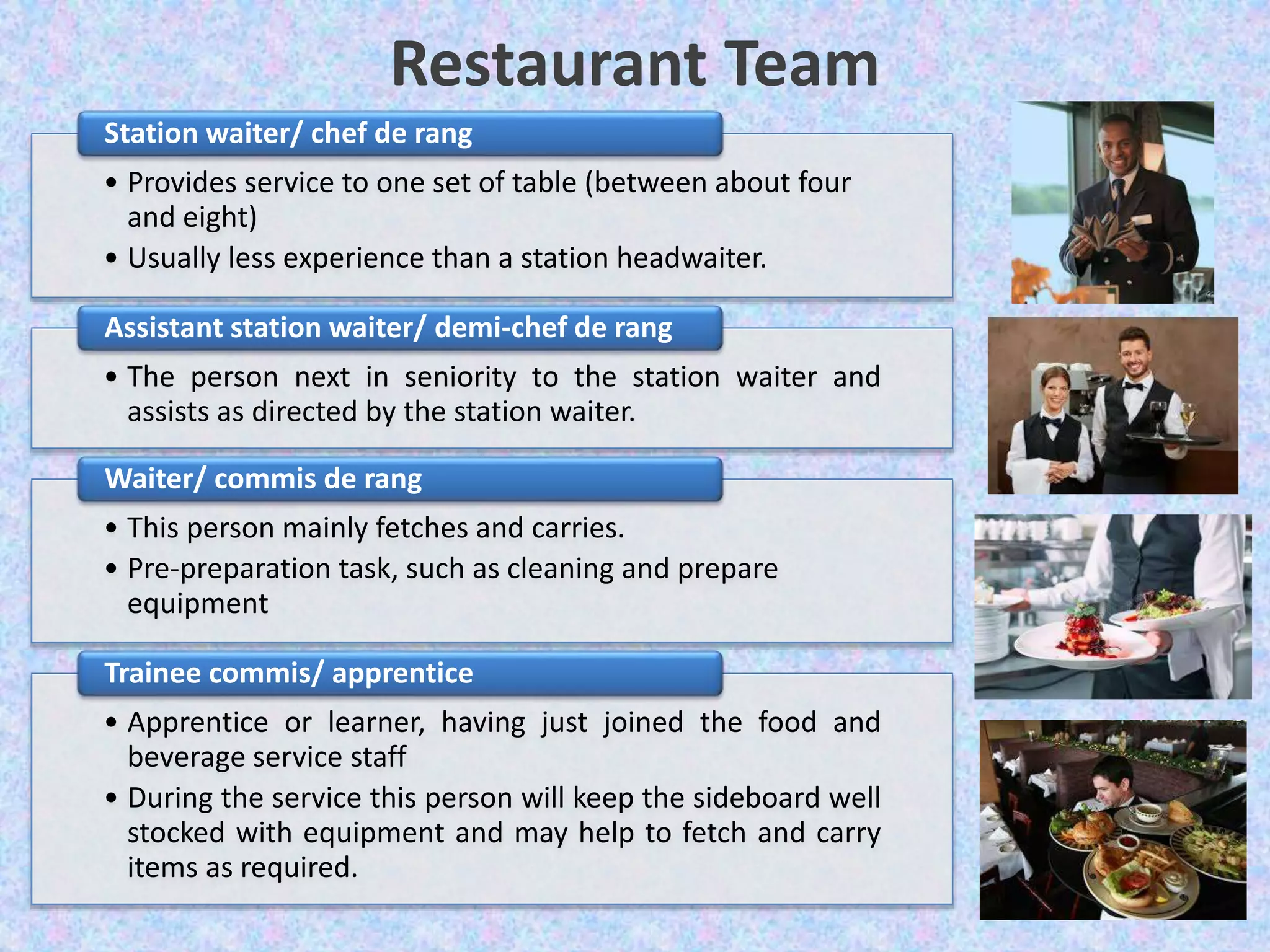 INTRODUCTION TO FOOD AND BEVERAGE SERVICES | PPT