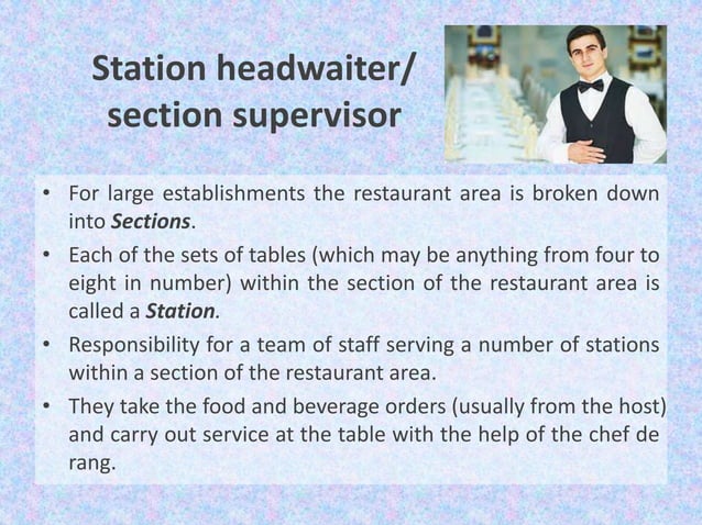 INTRODUCTION TO FOOD AND BEVERAGE SERVICES | PPT