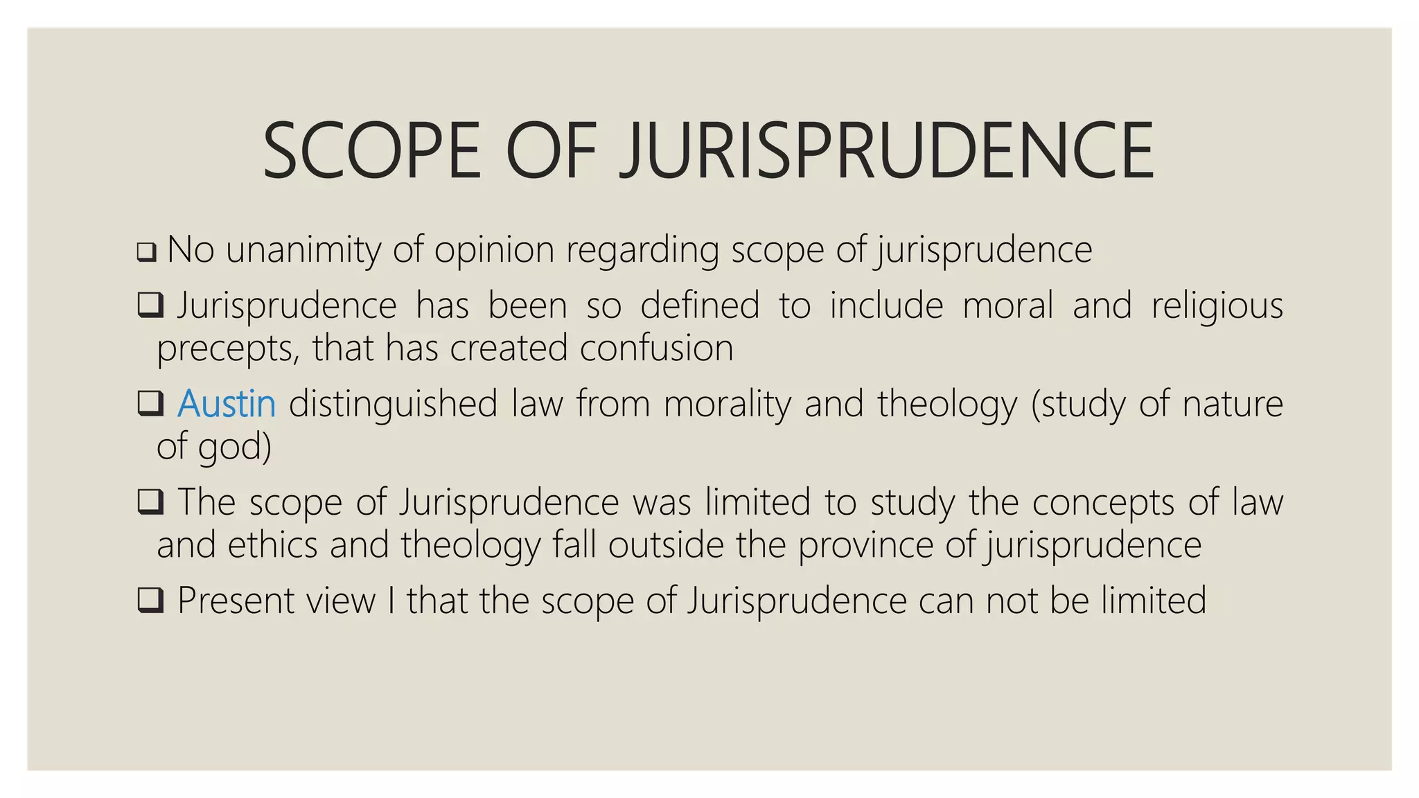 Introduction to Jurisprudence | PPTX
