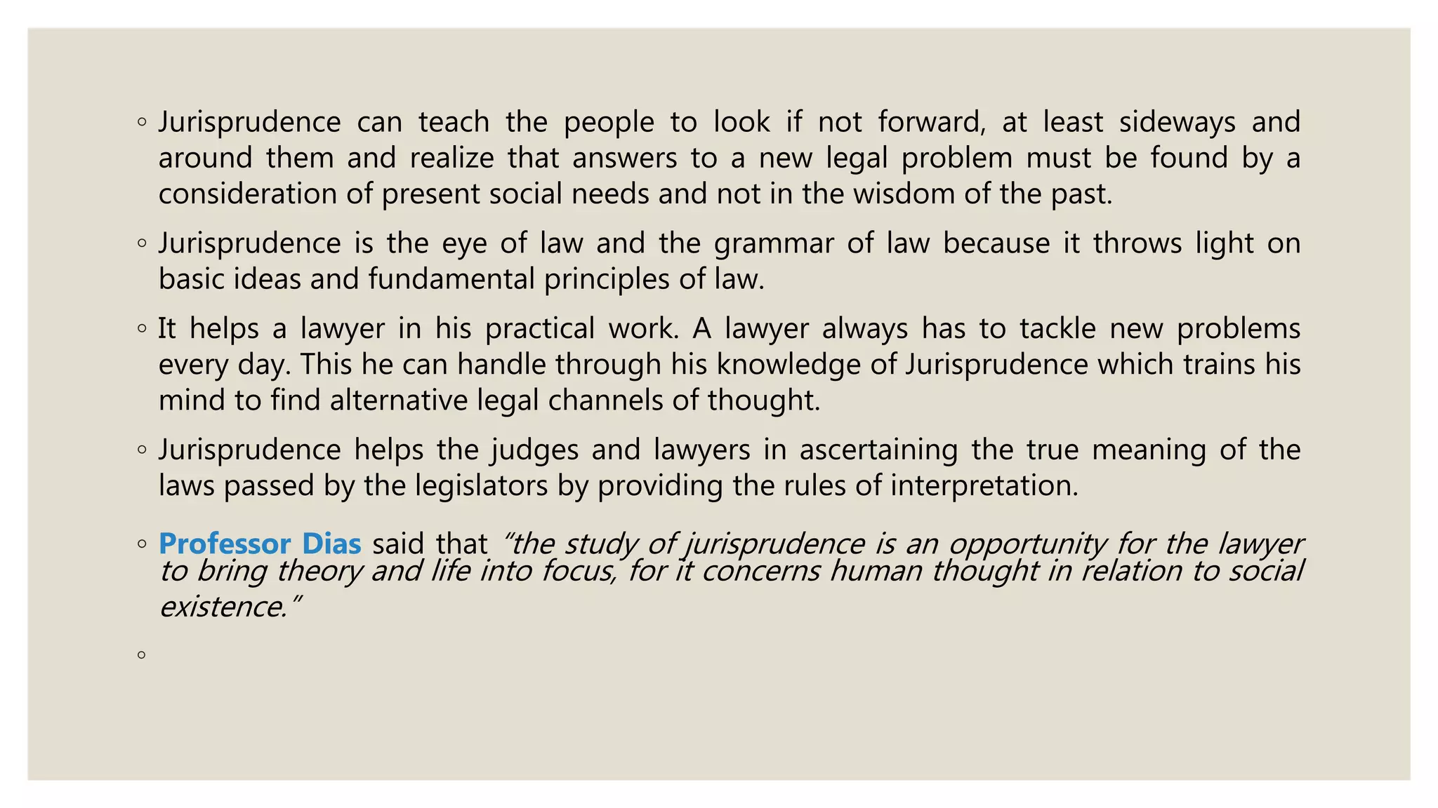 Introduction to Jurisprudence | PPTX