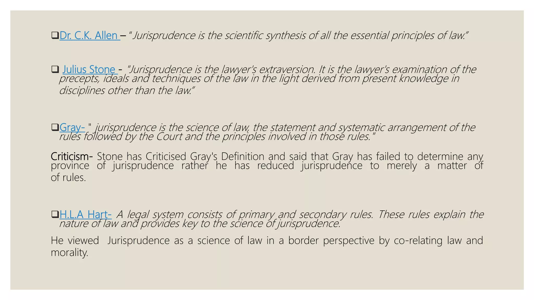 Introduction to Jurisprudence | PPTX