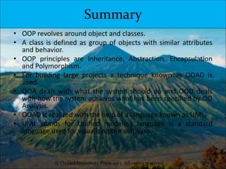 introduction to oops presentation | PPT | Programming Languages | Computing