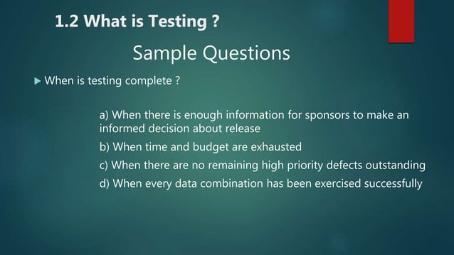Fundamentals of Testing | PPTX