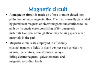 ch1-magnetic-circuit and electrical circuits | PPTX