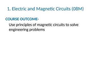 ch1-magnetic-circuit and electrical circuits | PPTX